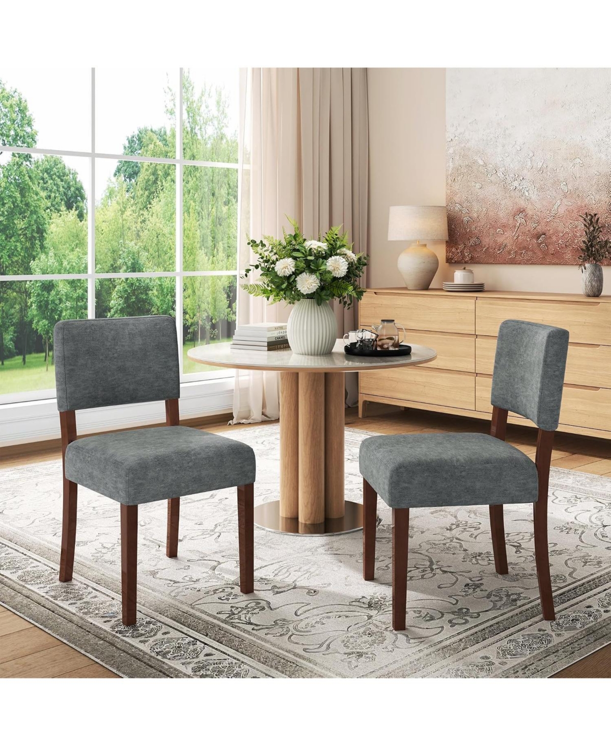 Click here for homfan Dining Chairs Set of 2 Upholstered Fabric A... prices