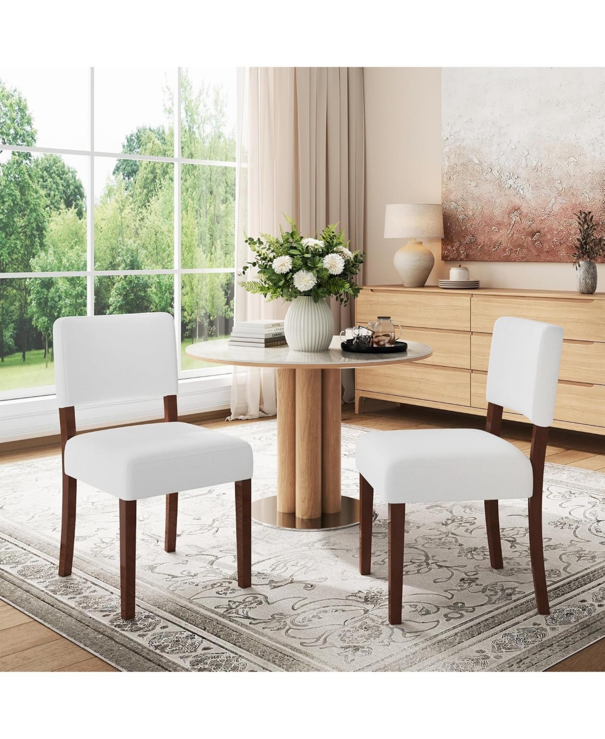 Click here for homfan Dining Chairs Set of 2 Upholstered Fabric A... prices