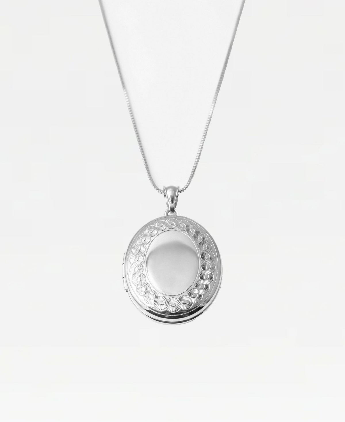 Click here for The M Jewelers Oval Photo Locket Necklace - Silver prices