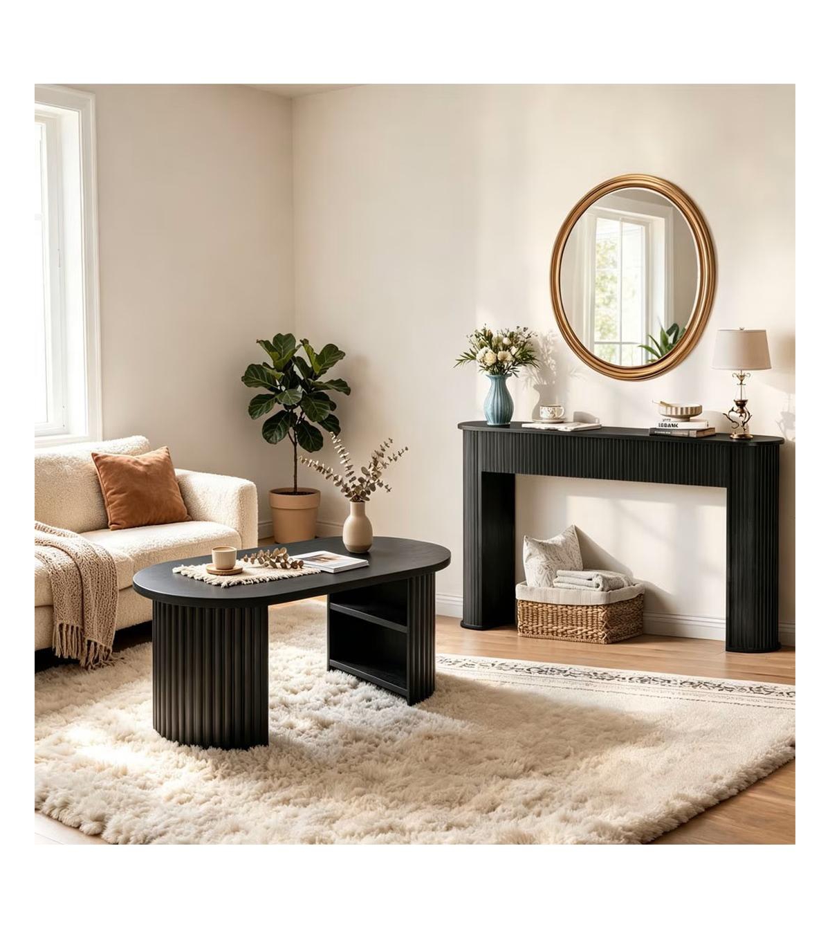 Click here for 59 Fluted Console Table and 39 Oval Coffee Table 2... prices