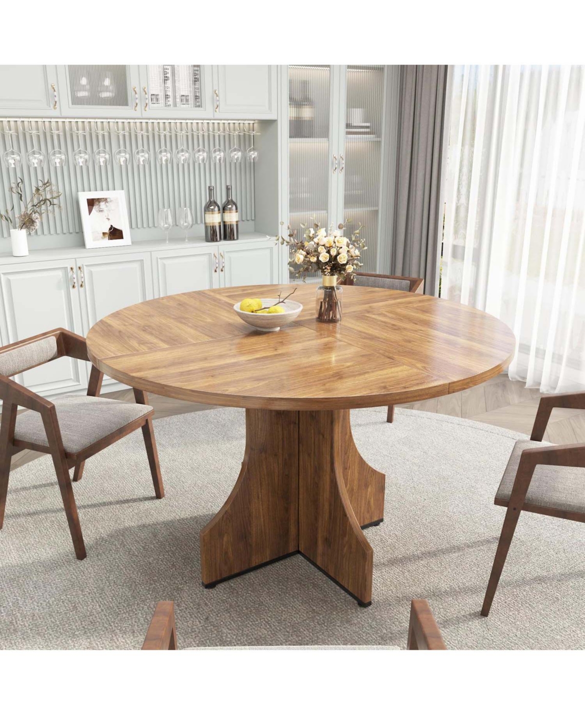 Click here for 47 Round Dining Table for 4-6  Engineered Wood Kit... prices