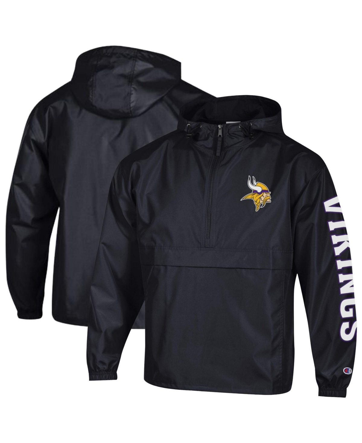 Click here for Champion Mens Black Minnesota Vikings Packable Hoo... prices