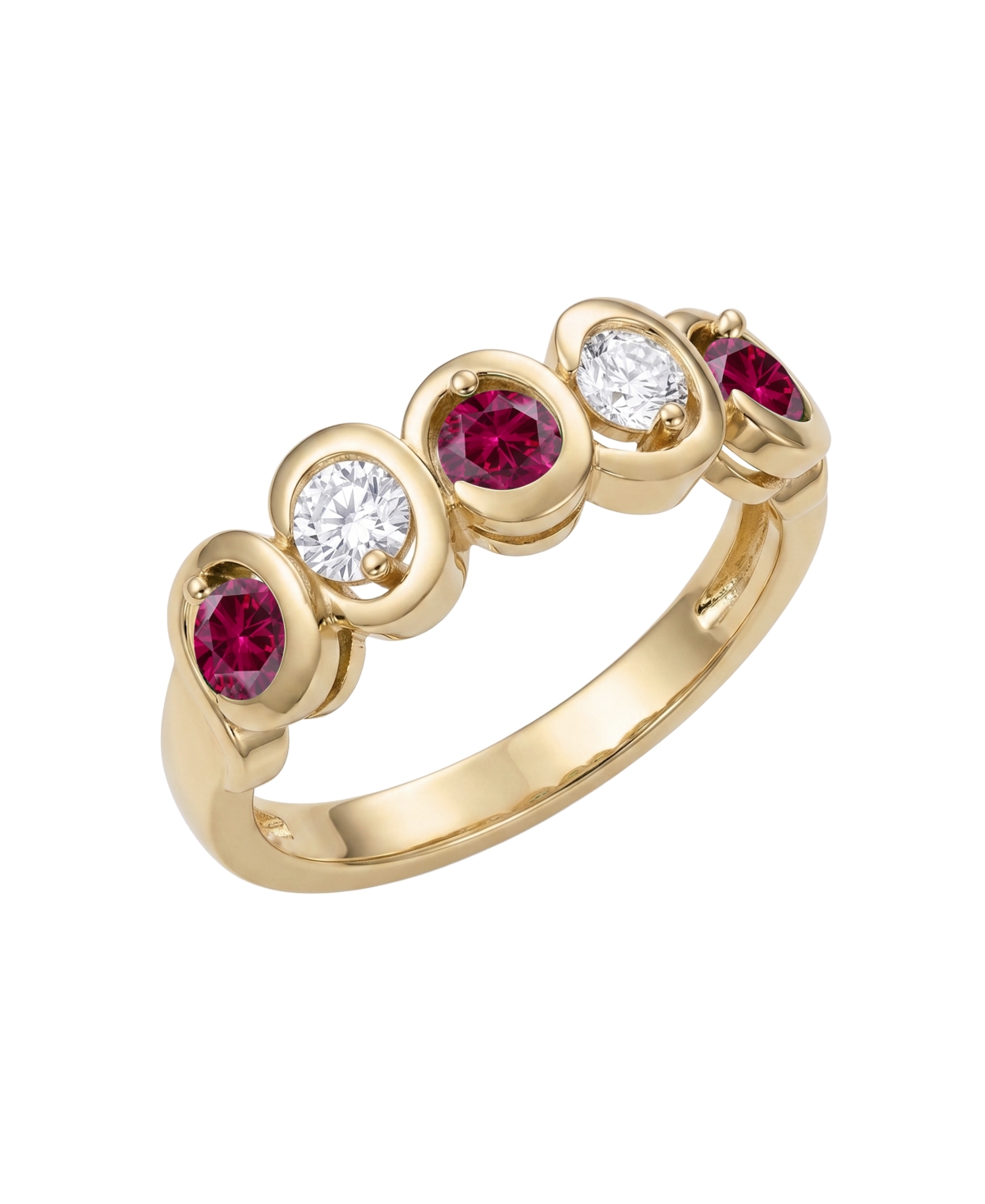 Click here for Macys Lab-Grown Ruby (5/8 ct. t.w.) & Lab-Grown Di... prices