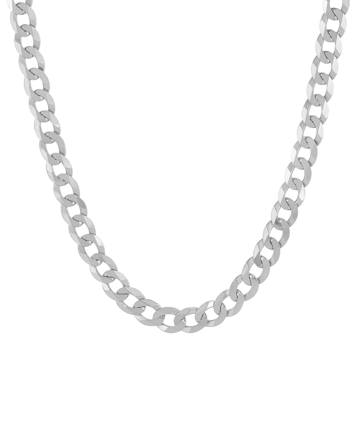 Click here for Italian Silver Solid Curb Chain Necklace in Sterli... prices
