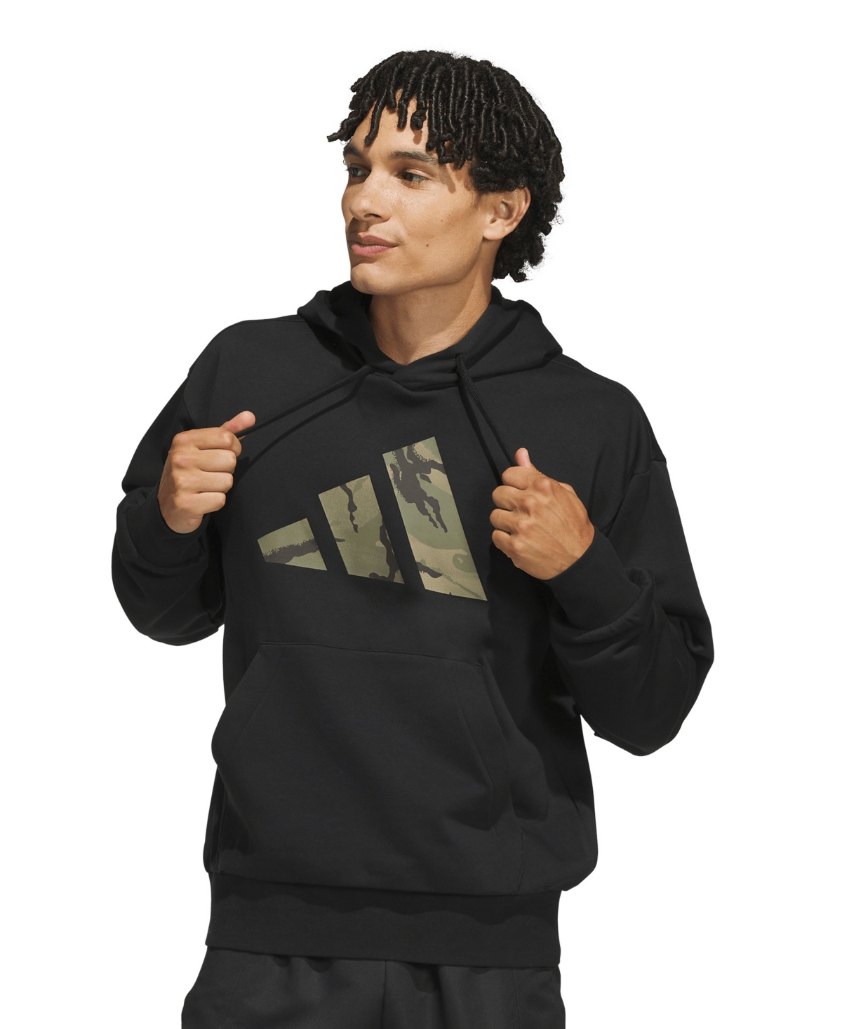 Click here for adidas Mens Logo Fleece Hoodie - Black/White prices