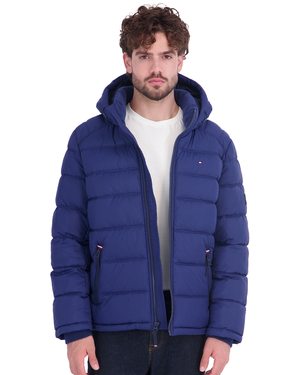 Click here for Tommy Hilfiger Mens Hooded Puffer Jacket - Royal B... prices