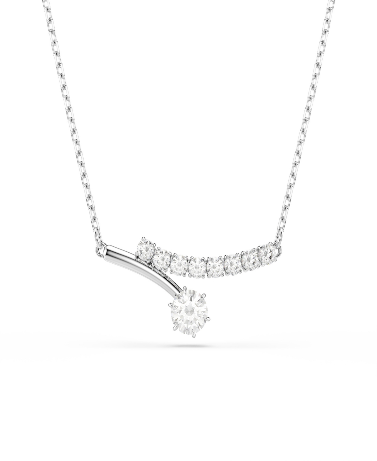 Click here for Swarovski Sterling Silver-Plated White Crystals Ne... prices