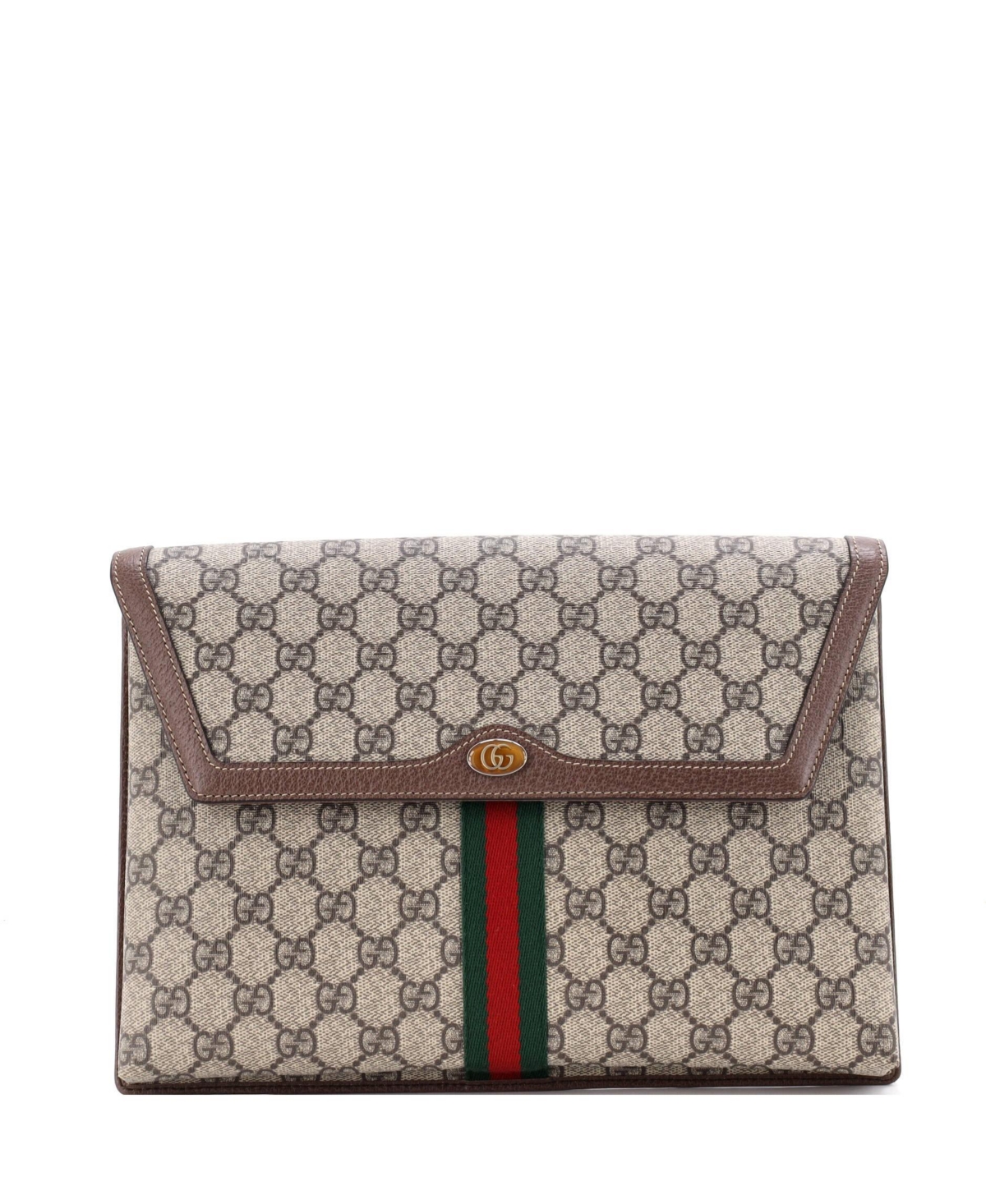 Click here for Pre-Owned Gucci Large Ophidia Flap Clutch Gg Coate... prices
