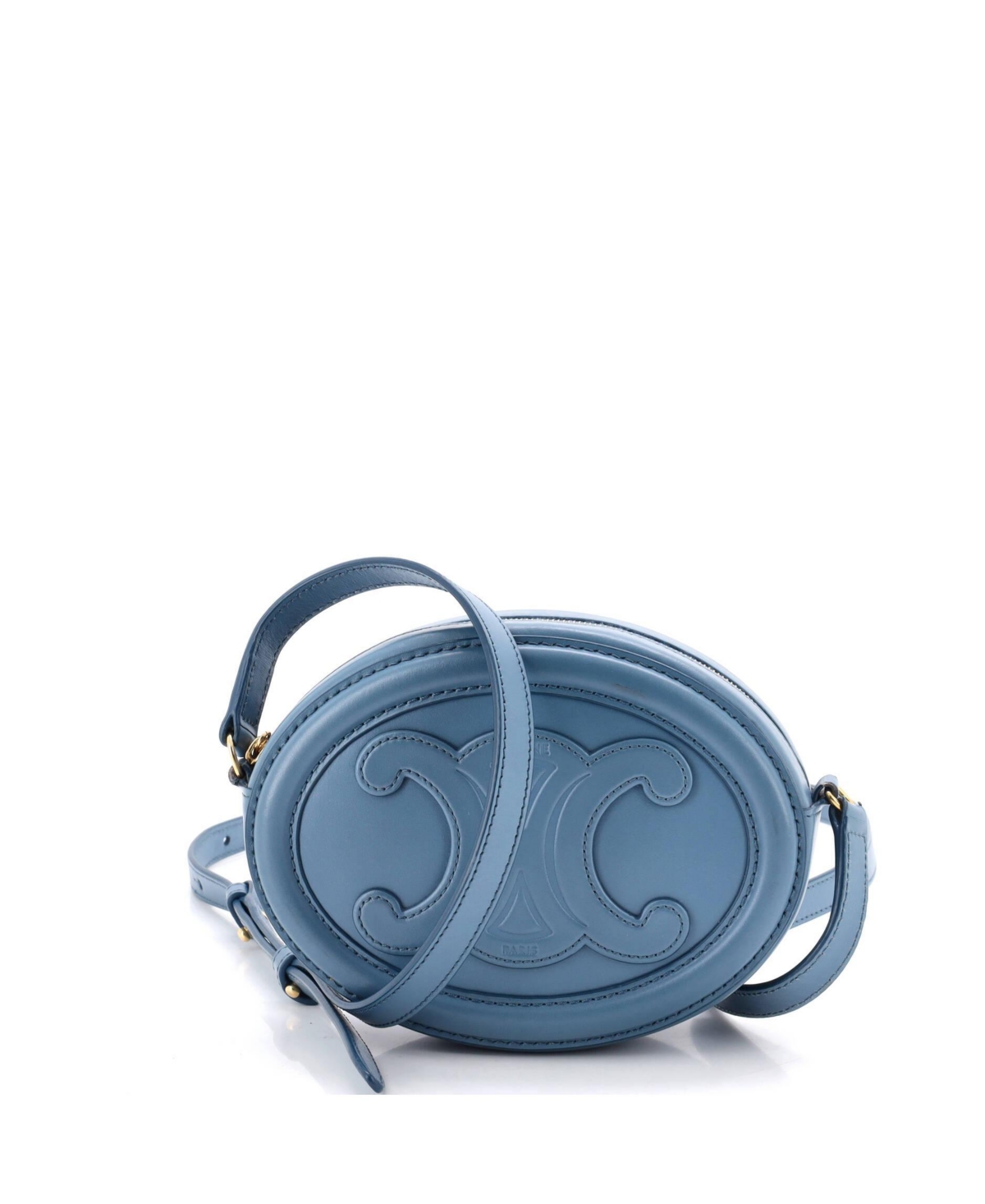 Click here for Pre-Owned Celine Mini Triomphe Oval Crossbody Bag... prices