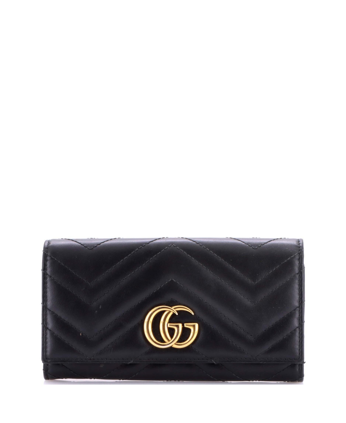 Click here for Pre-Owned Gucci Gg Marmont Continental Wallet Mate... prices