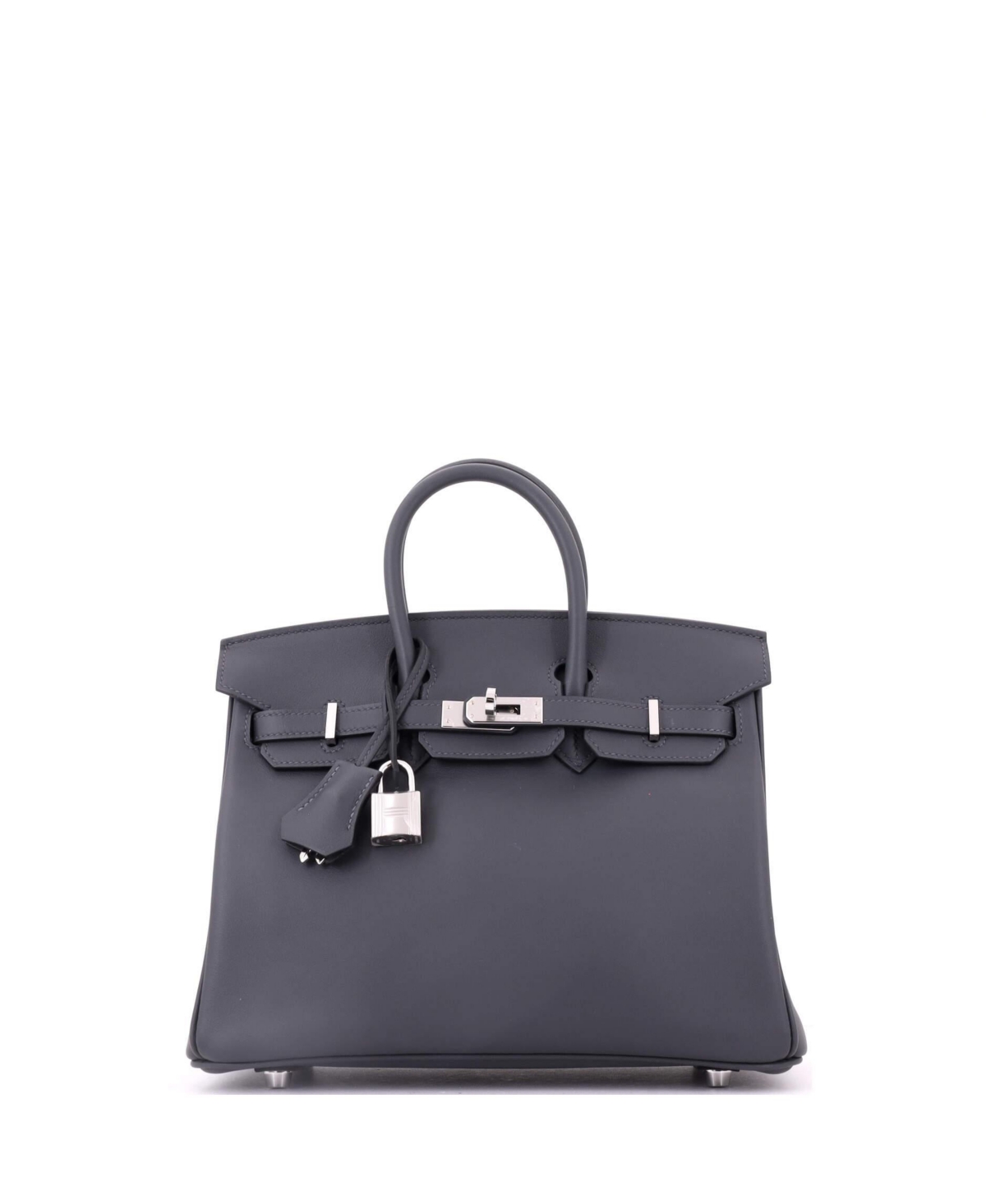 Click here for Pre-Owned Hermes Birkin 25 Handbag Grey Swift with... prices