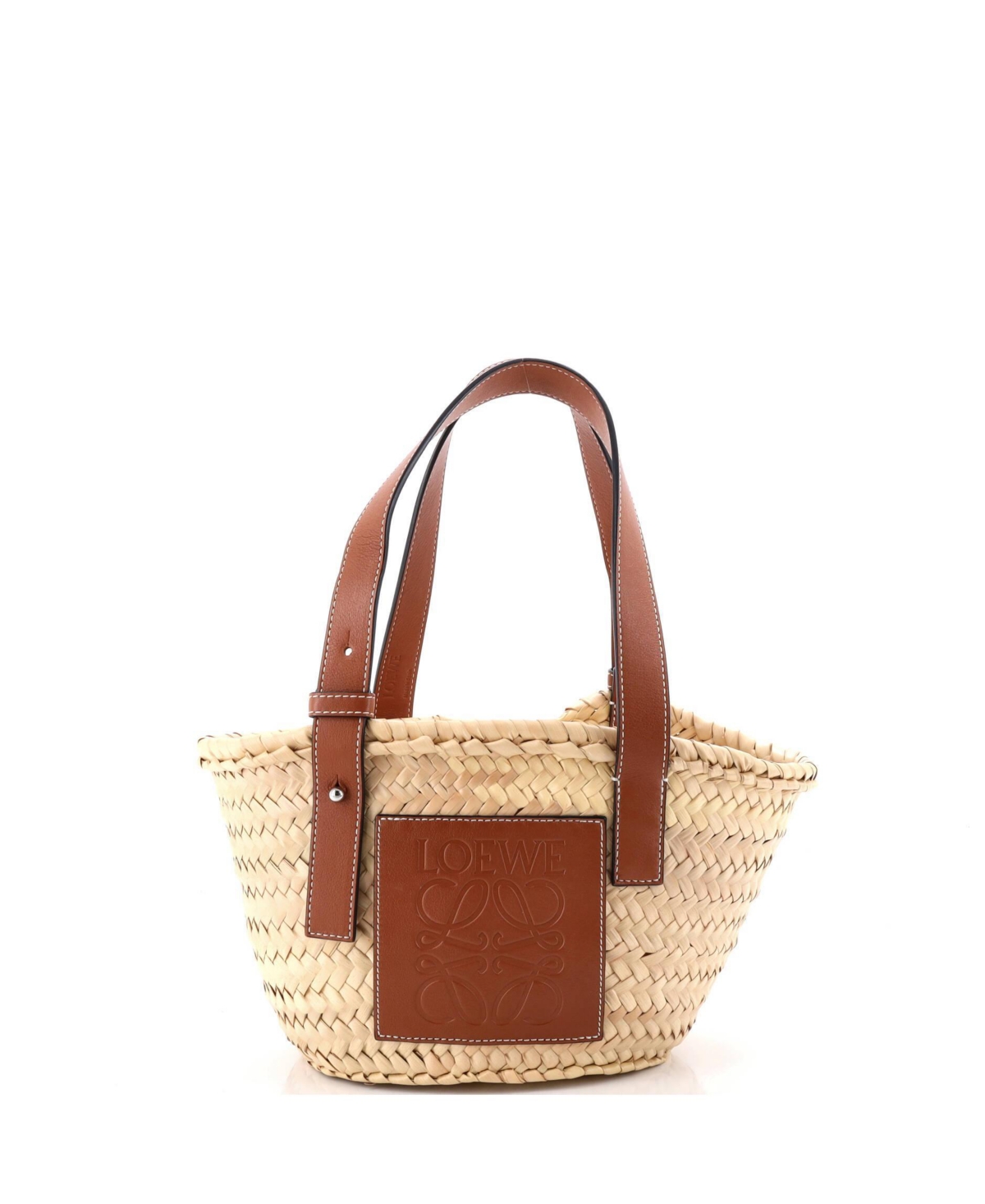 Click here for Pre-Owned Loewe Small Basket Tote Raffia - Brown prices