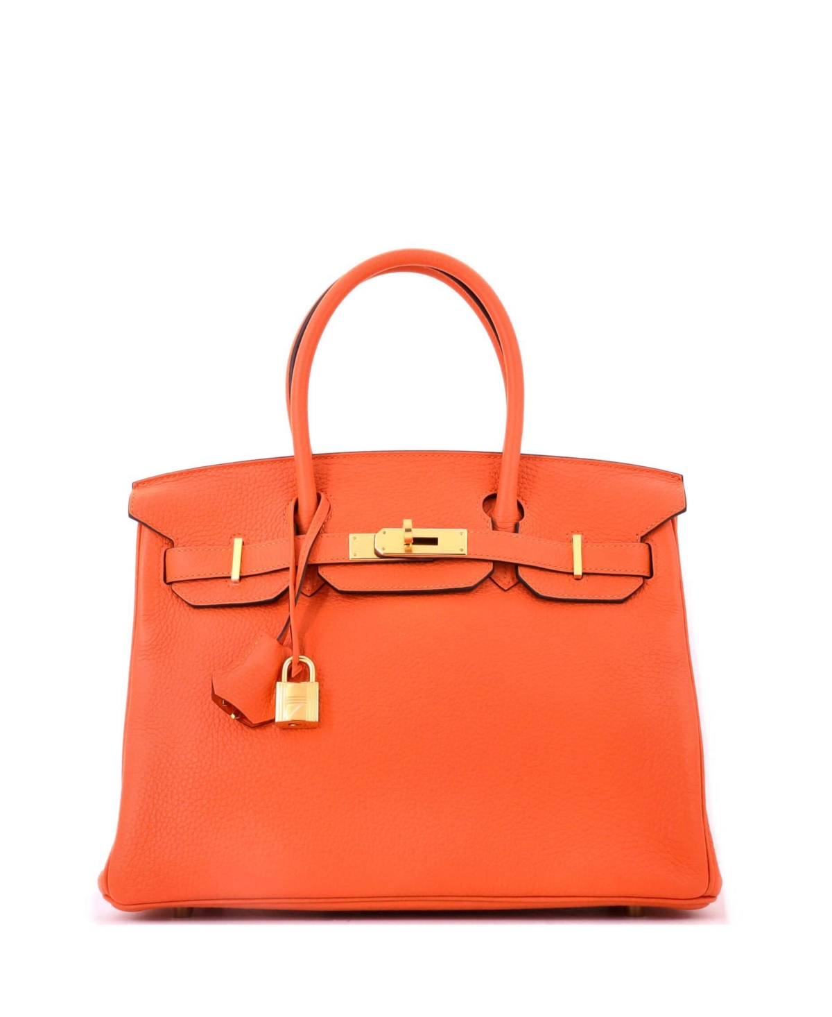 Click here for Pre-Owned Hermes Birkin 30 Handbag Orange Clemence... prices