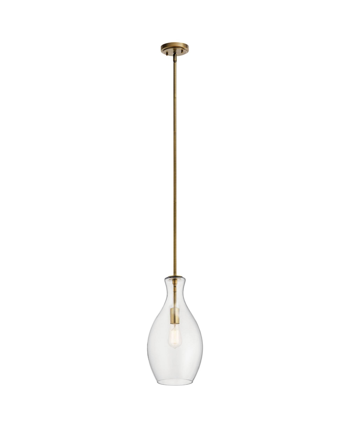 Click here for Kichler Everly 8 3/4 Wide Natural Brass Mini Penda... prices