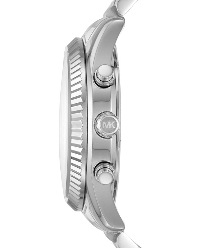 Michael Kors Men's Chronograph Lexington Stainless Steel Bracelet Watch ...