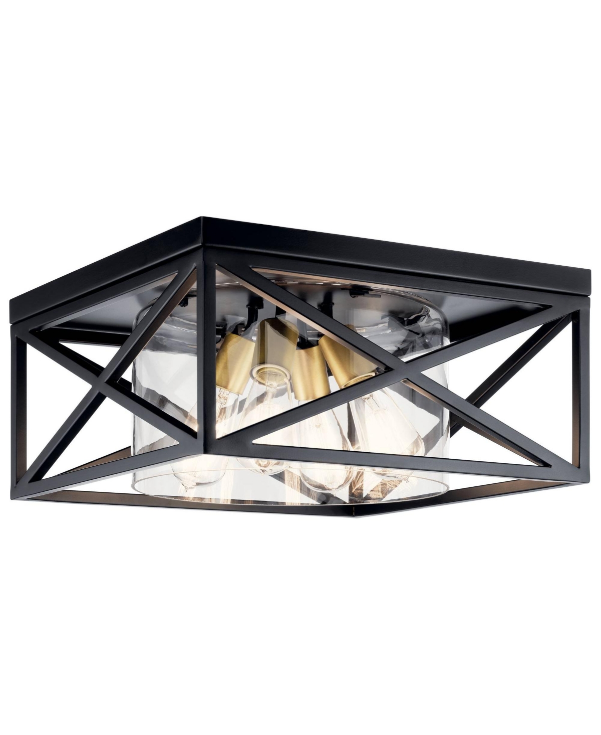 Click here for Kichler Moorgate 16 Wide 4-Light Black Ceiling Lig... prices