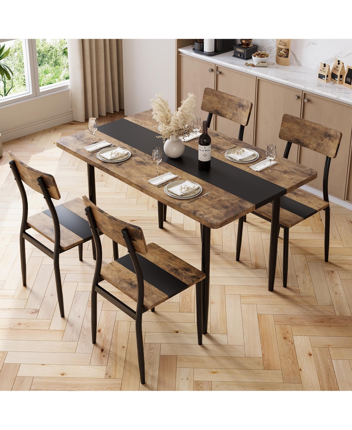 Click here for Dining Table Set for 4  5-Piece Kitchen Set with M... prices