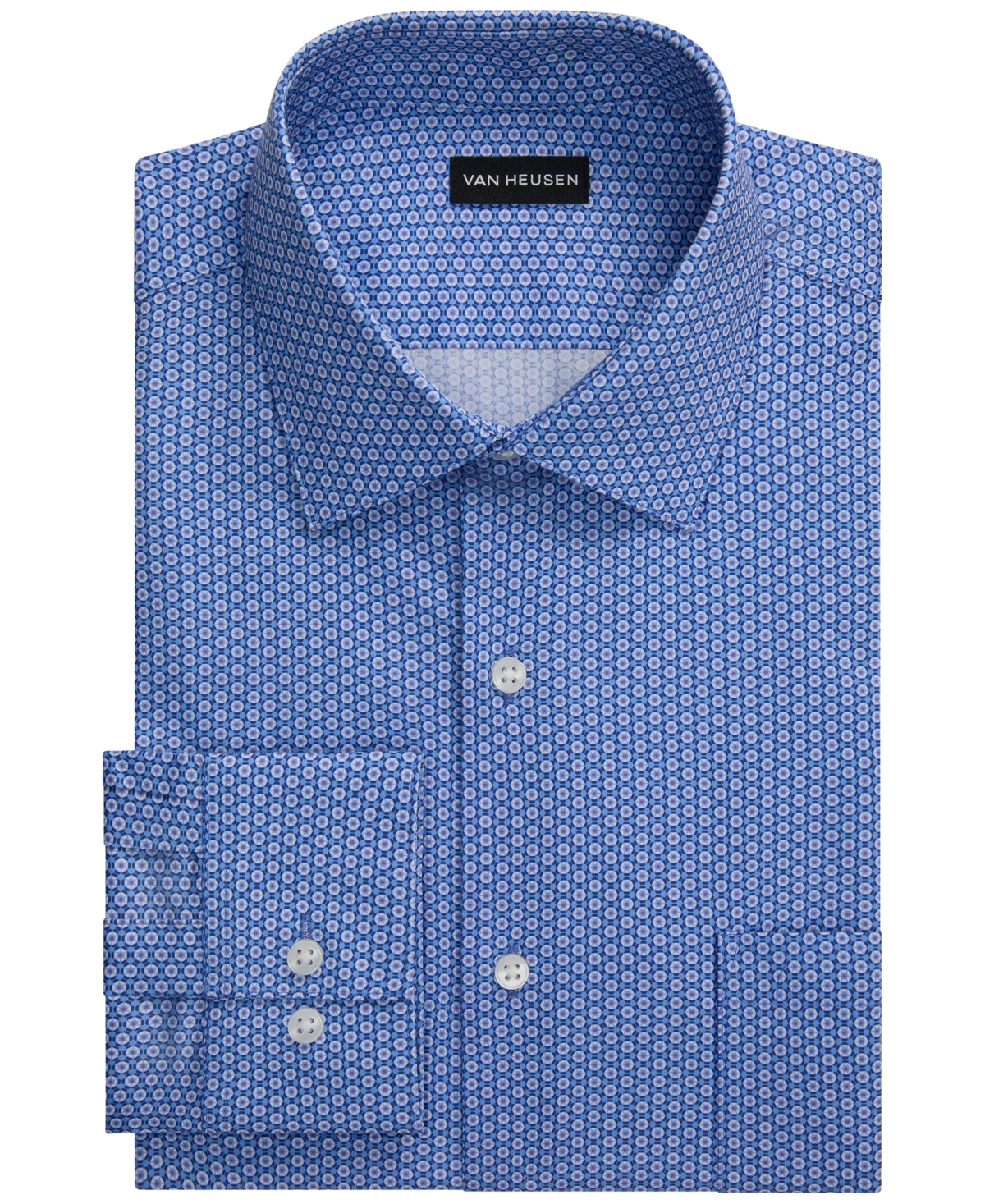 Click here for Van Heusen Mens Regular-Fit Dress Shirt - Blue Mul... prices