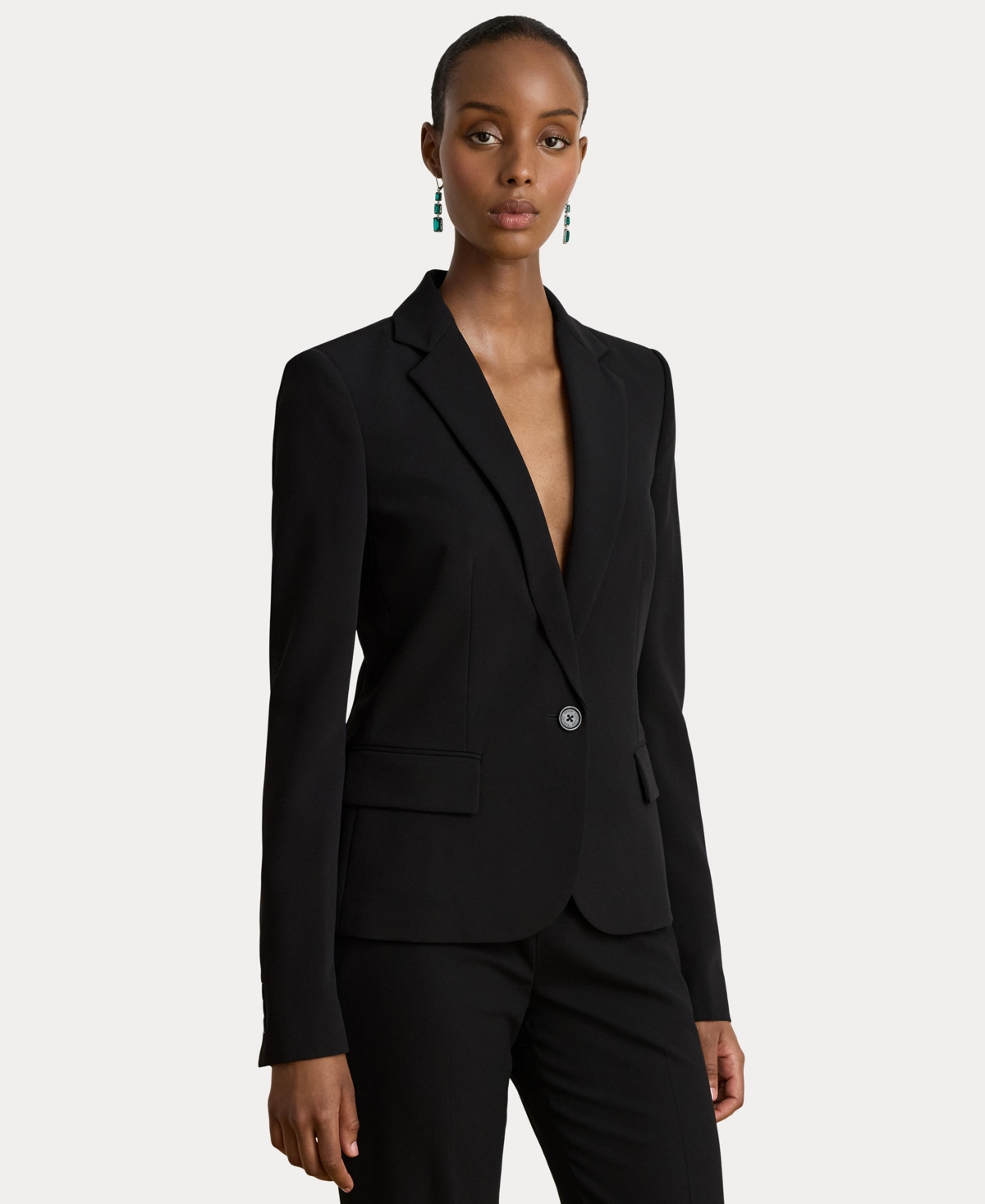 Click here for Lauren Ralph Lauren Womens City Crepe Slim-Fit Sin... prices