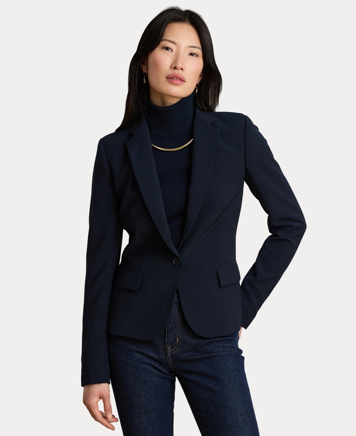 Click here for Lauren Ralph Lauren Womens City Crepe Slim-Fit Sin... prices