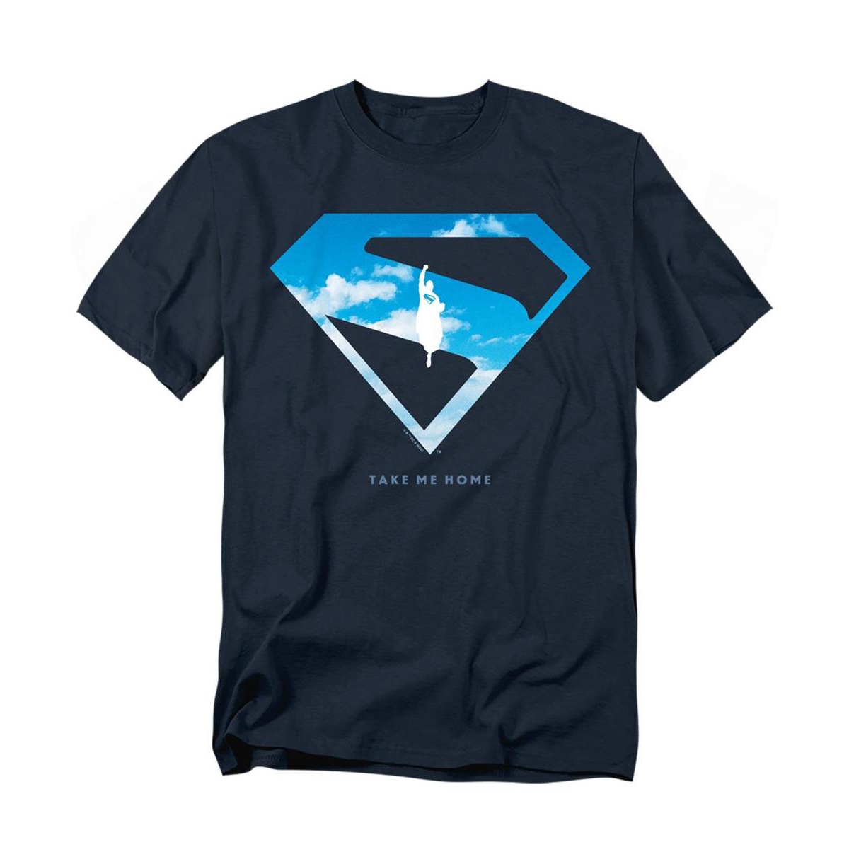 Click here for Superman Mens Cloud Shield T-Shirt - Navy prices