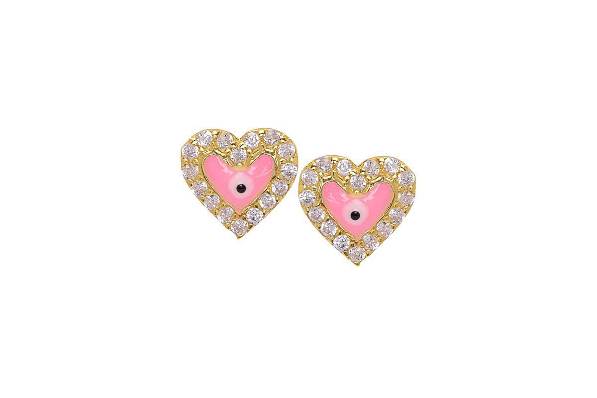 Click here for Lily Nily Girls Enamel Evil Eye Heart Cubic Zircon... prices