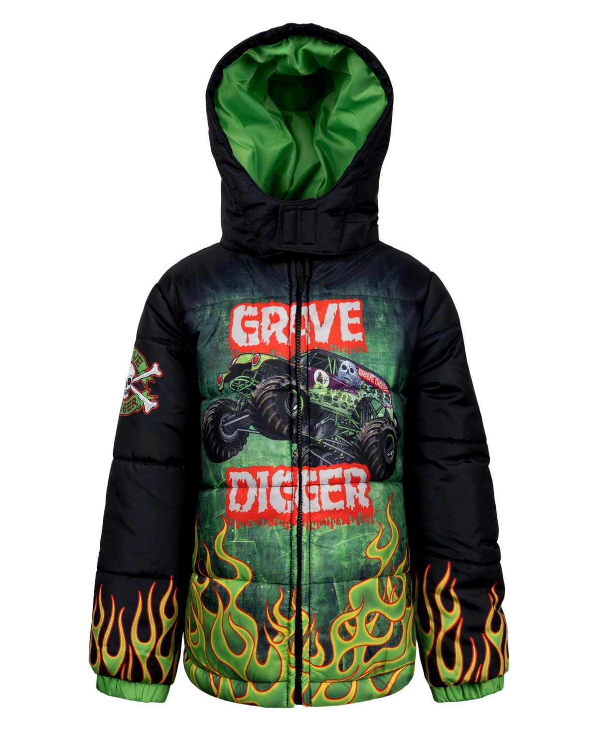 Click here for Monster Jam Toddler Boys Zip Up Winter Coat Puffer... prices