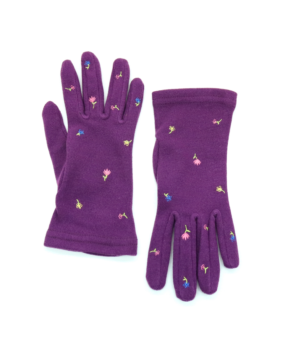 Click here for Portolano Embroidered Flowers Gloves - Amethyst prices