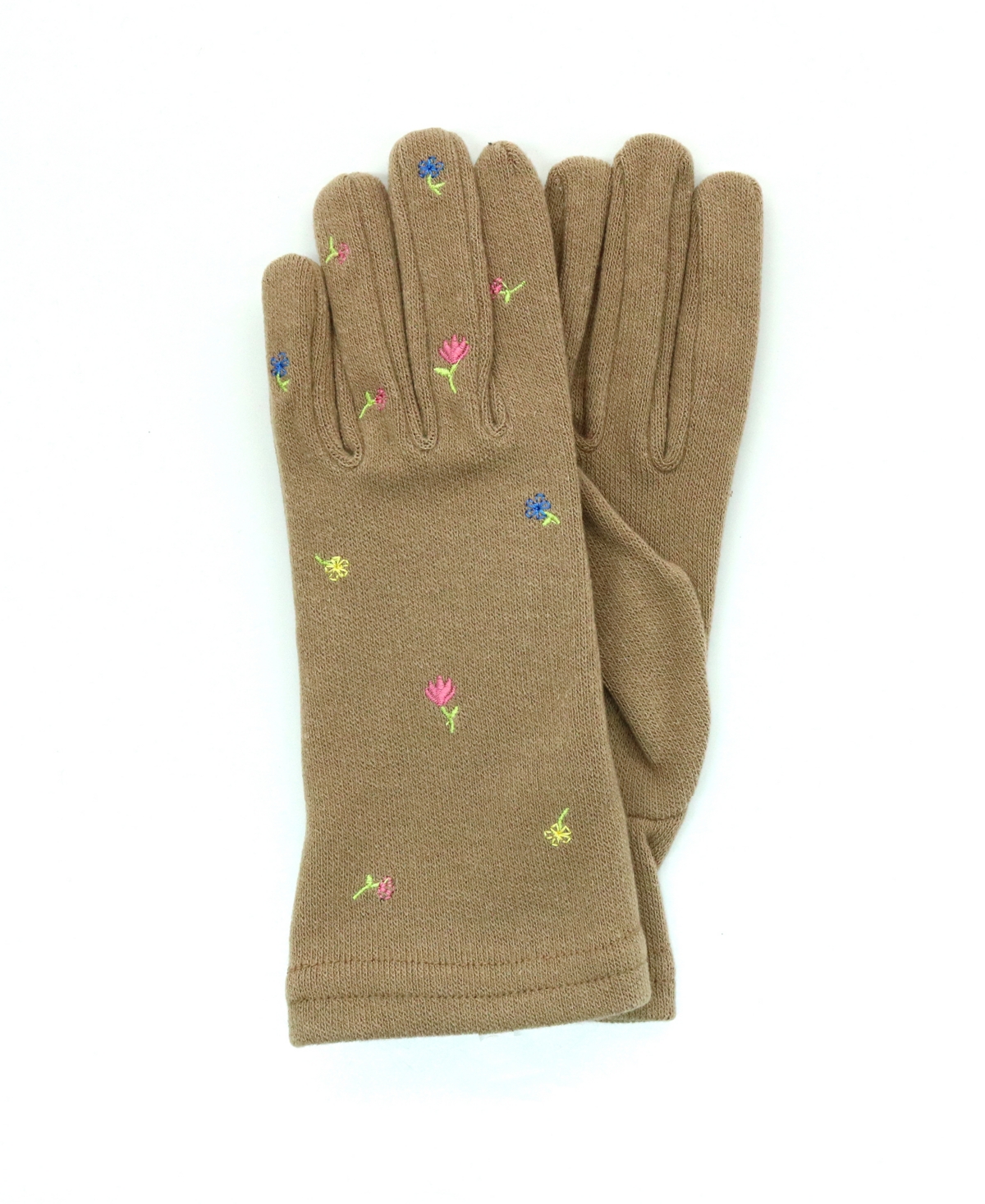 Click here for Portolano Embroidered Flowers Gloves - Taupe prices