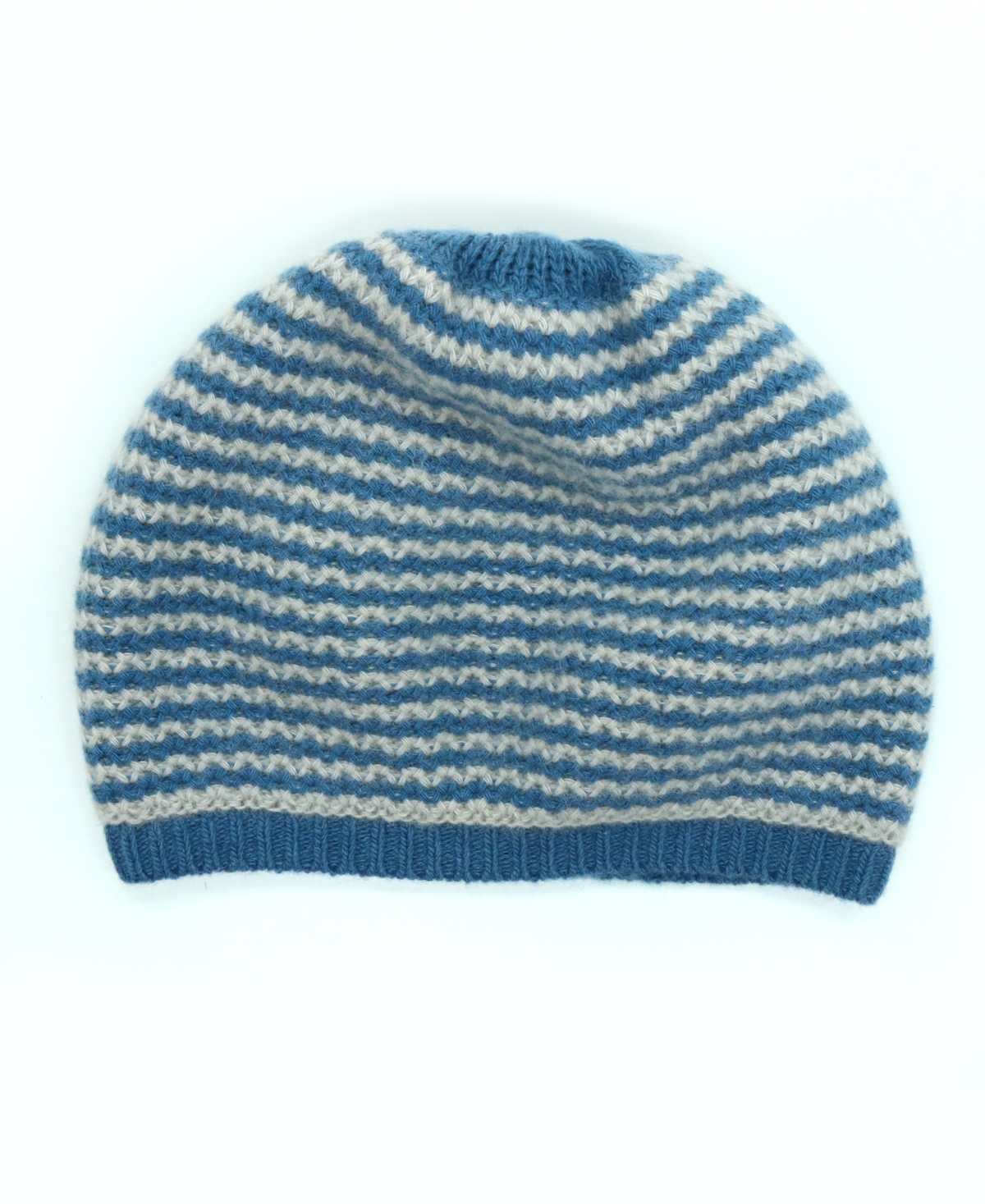 Click here for Portolano Slouchy Striped Hat - Palace Blue/Pelica... prices