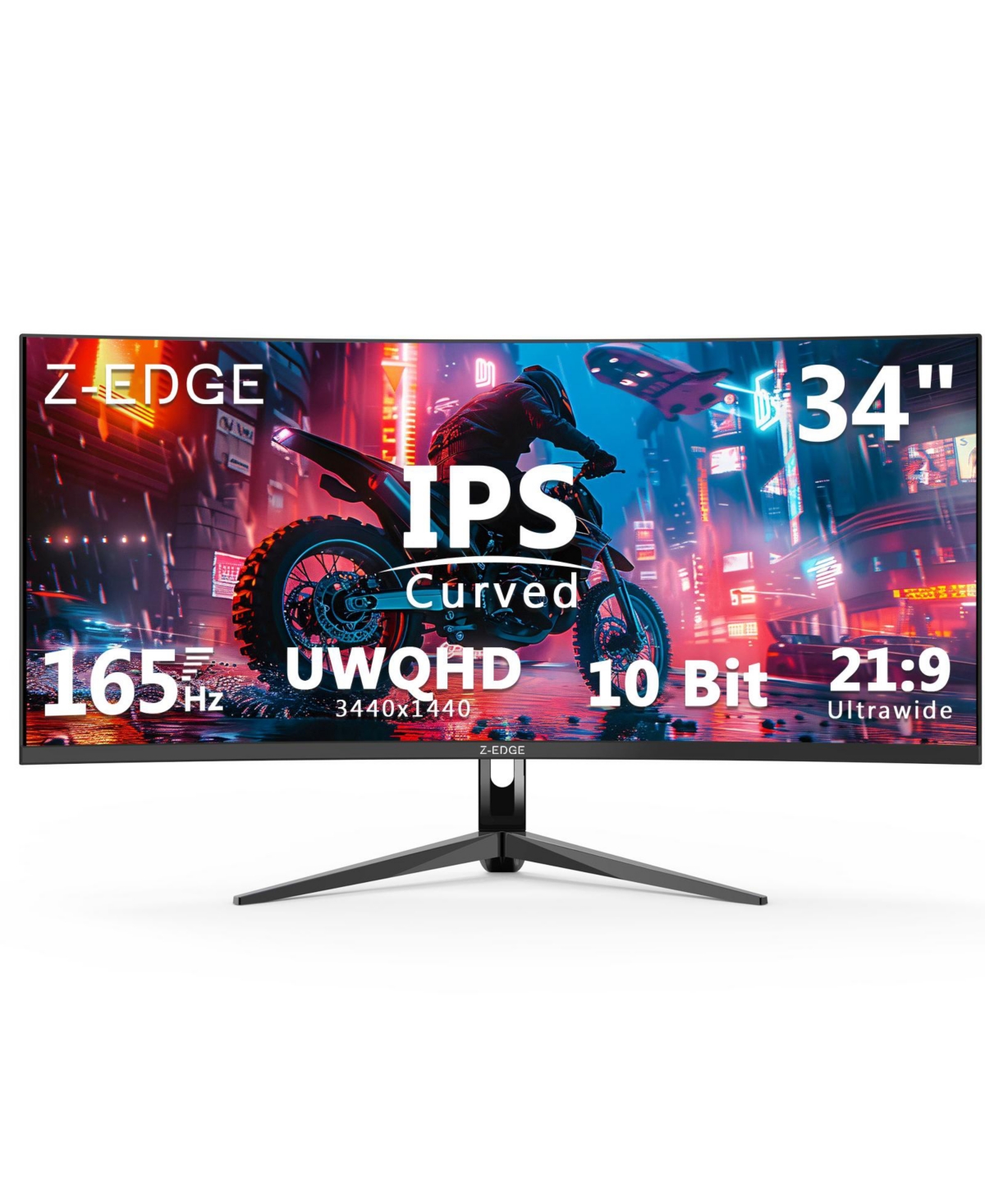 Click here for Z-edge UG34I 34 Ips Wqhd 3440x1440 165Hz Curved Ga... prices