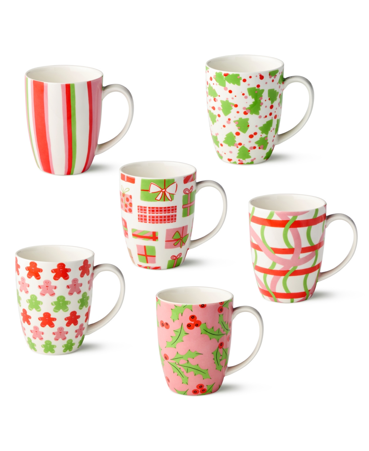 Click here for Certified International Scarlet Ribbon Mugs  Set o... prices