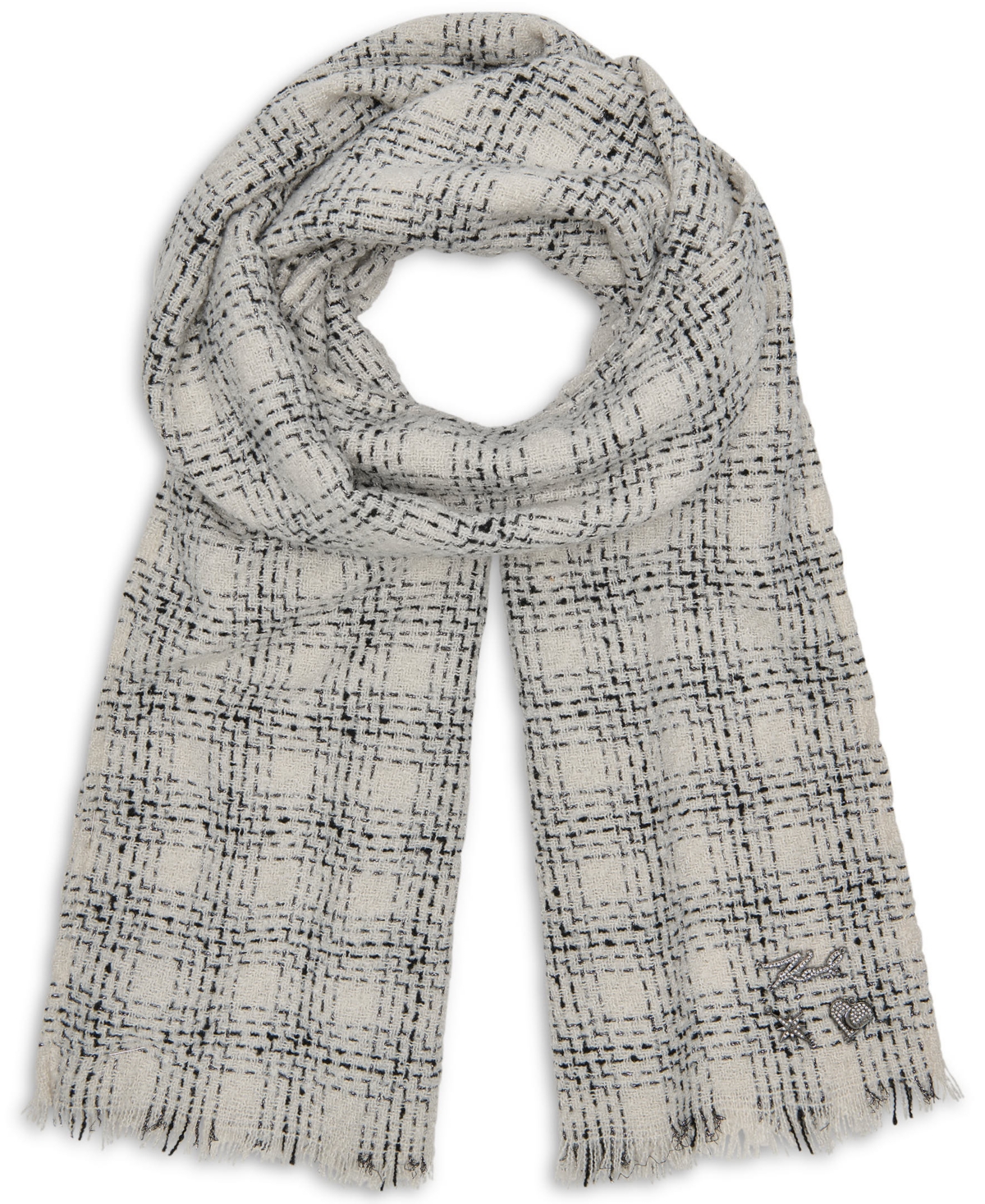 Click here for Karl Lagerfeld Paris Lurex Tweed Oversized Blanket... prices