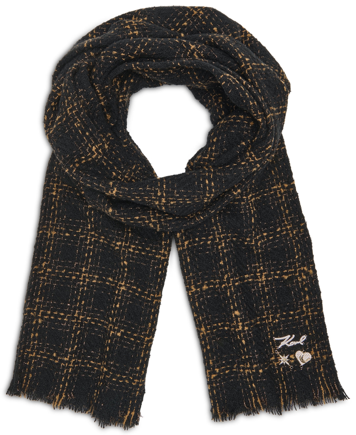 Click here for Karl Lagerfeld Paris Lurex Tweed Oversized Blanket... prices