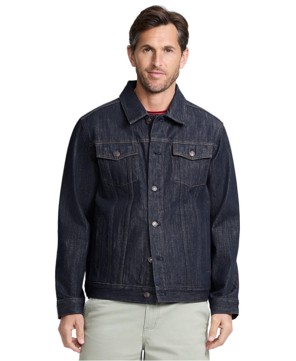 Click here for Lands End Mens Denim Trucker Jacket - Forever indi... prices