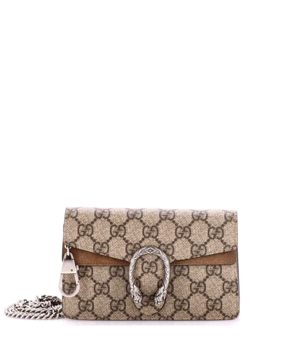 Click here for Pre-Owned Gucci Super Mini Dionysus Bag Gg Coated... prices