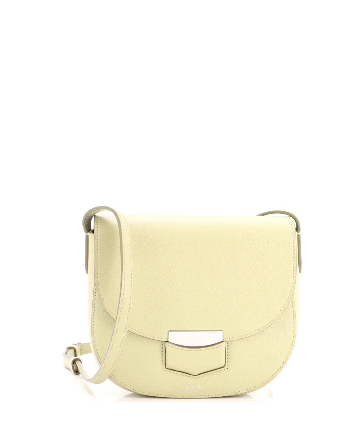 Click here for Pre-Owned Celine Small Trotteur Crossbody Bag Grai... prices