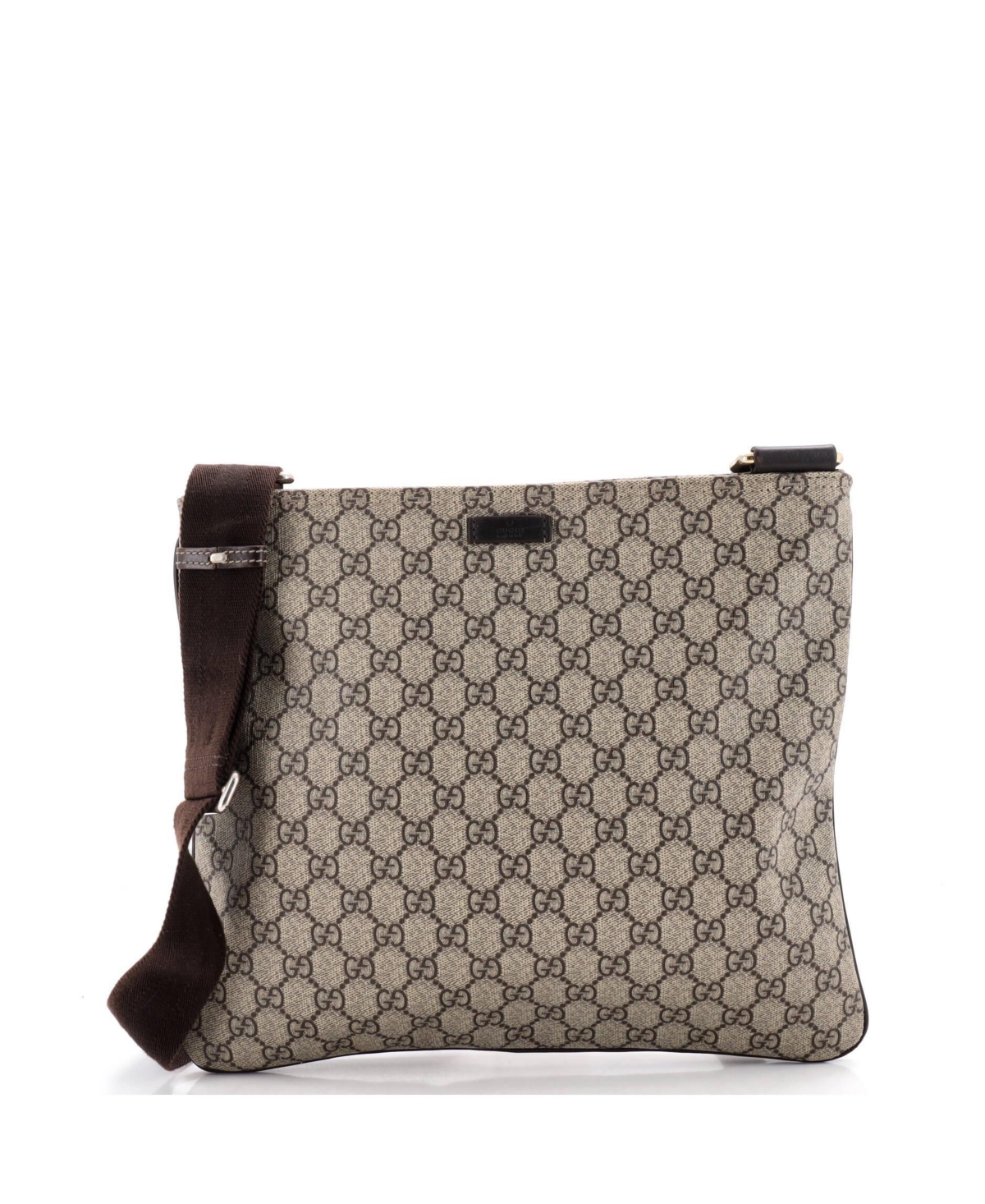 Click here for Pre-Owned Gucci Large Zip Top Messenger Bag Gg Coa... prices