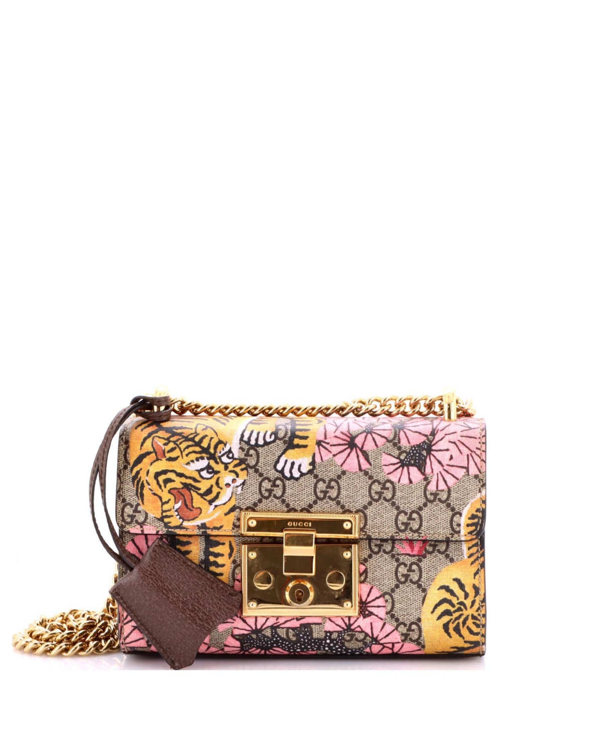 Click here for Pre-Owned Gucci Small Padlock Shoulder Bag Bengal... prices