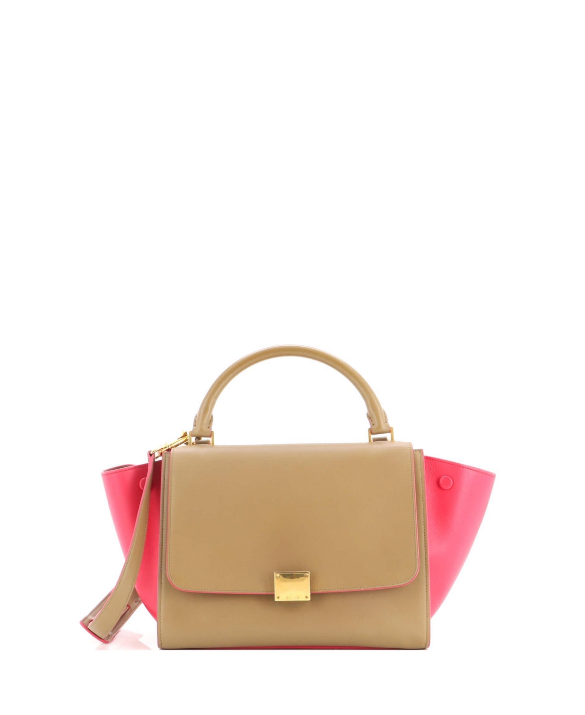 Click here for Pre-Owned Celine Small Trapeze Bag Leather - Brown prices