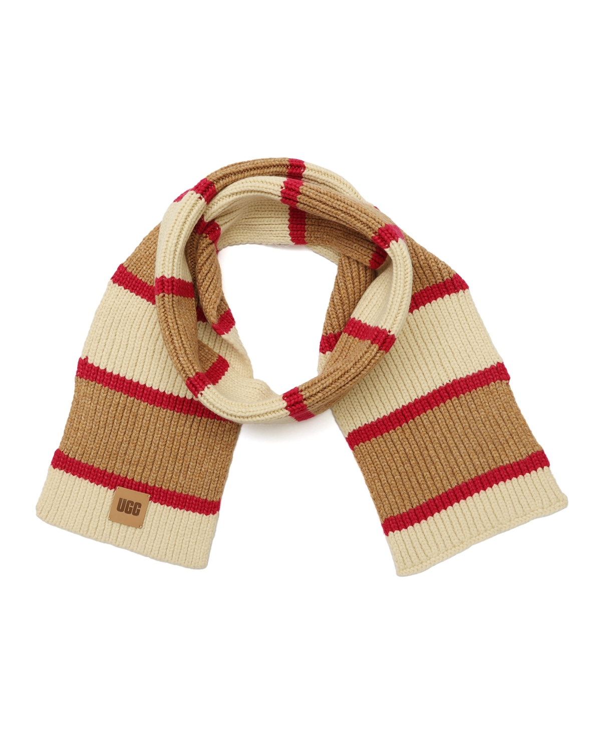 Click here for Ugg Womens Chunky Ribbon Stripe Knit Scarf - Velve... prices