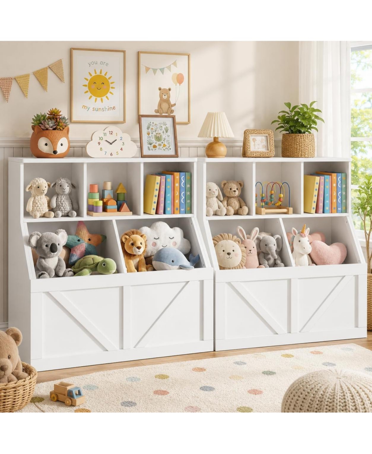 Click here for 2 Set of Kids Bookshelf and Toy Storage Organizer... prices