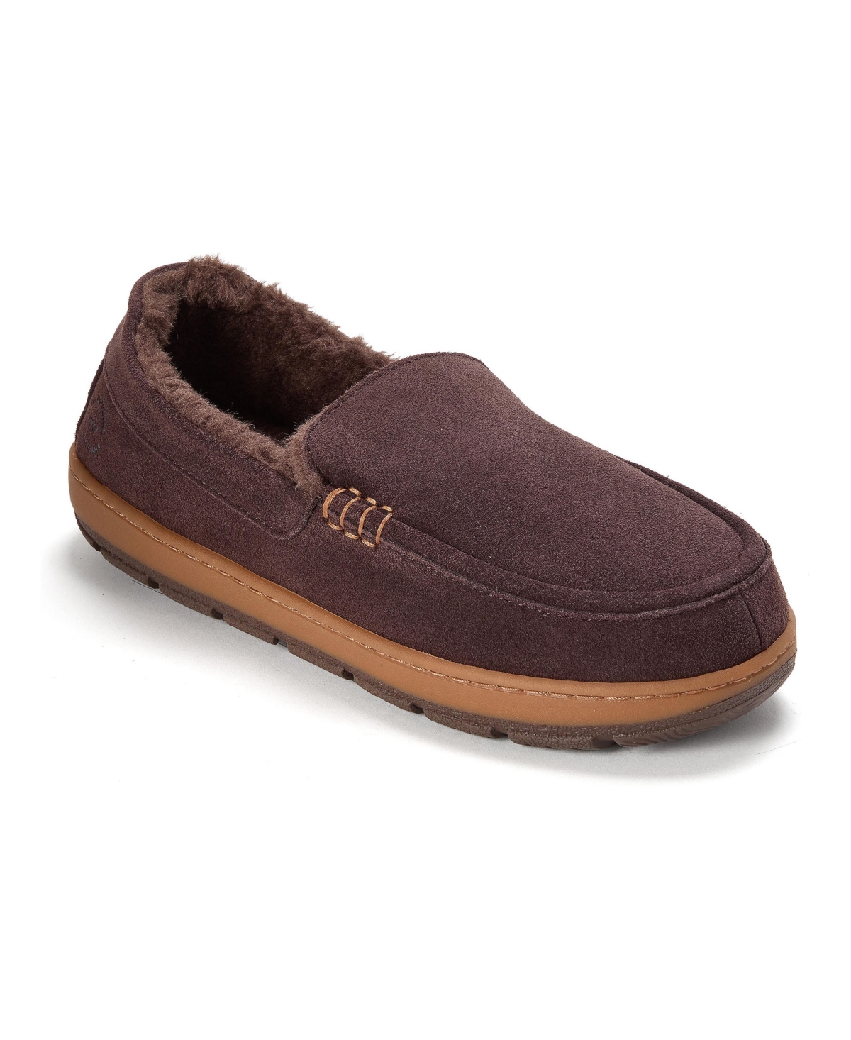 Click here for Dearfoams Mens Fitzgerald Genuine Suede Moccasin S... prices