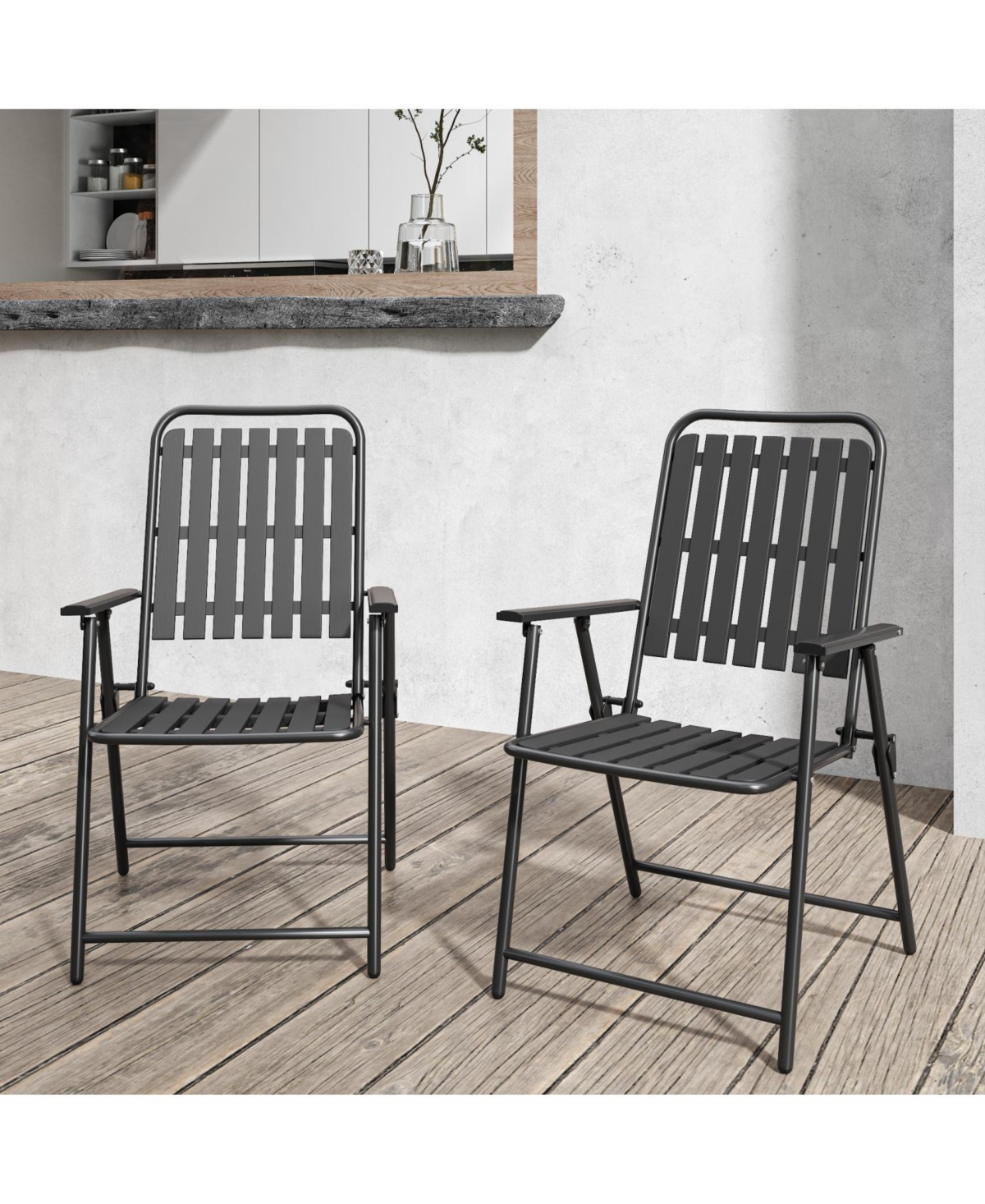 Click here for ECHTPeak Folding Chair Set of 2  350LBS Capacity... prices