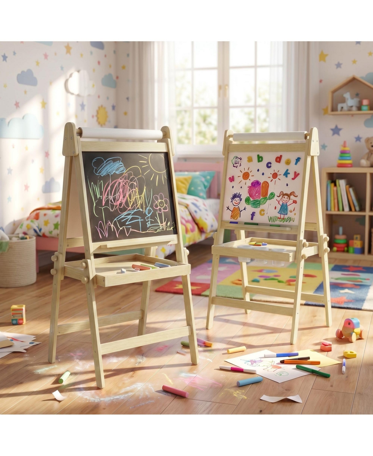 Click here for Kinder King 3-in-1 Kids Art Easel with Magnetic Wh... prices