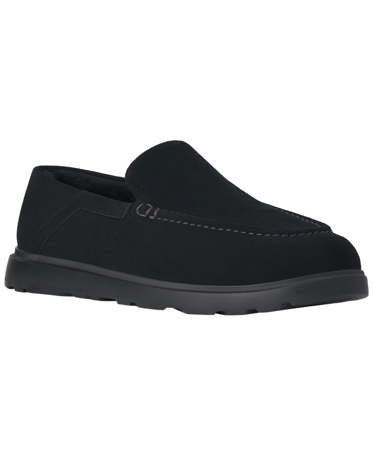 Click here for Ugg Mens Shep Suede Round-Toe Loafers - Black prices