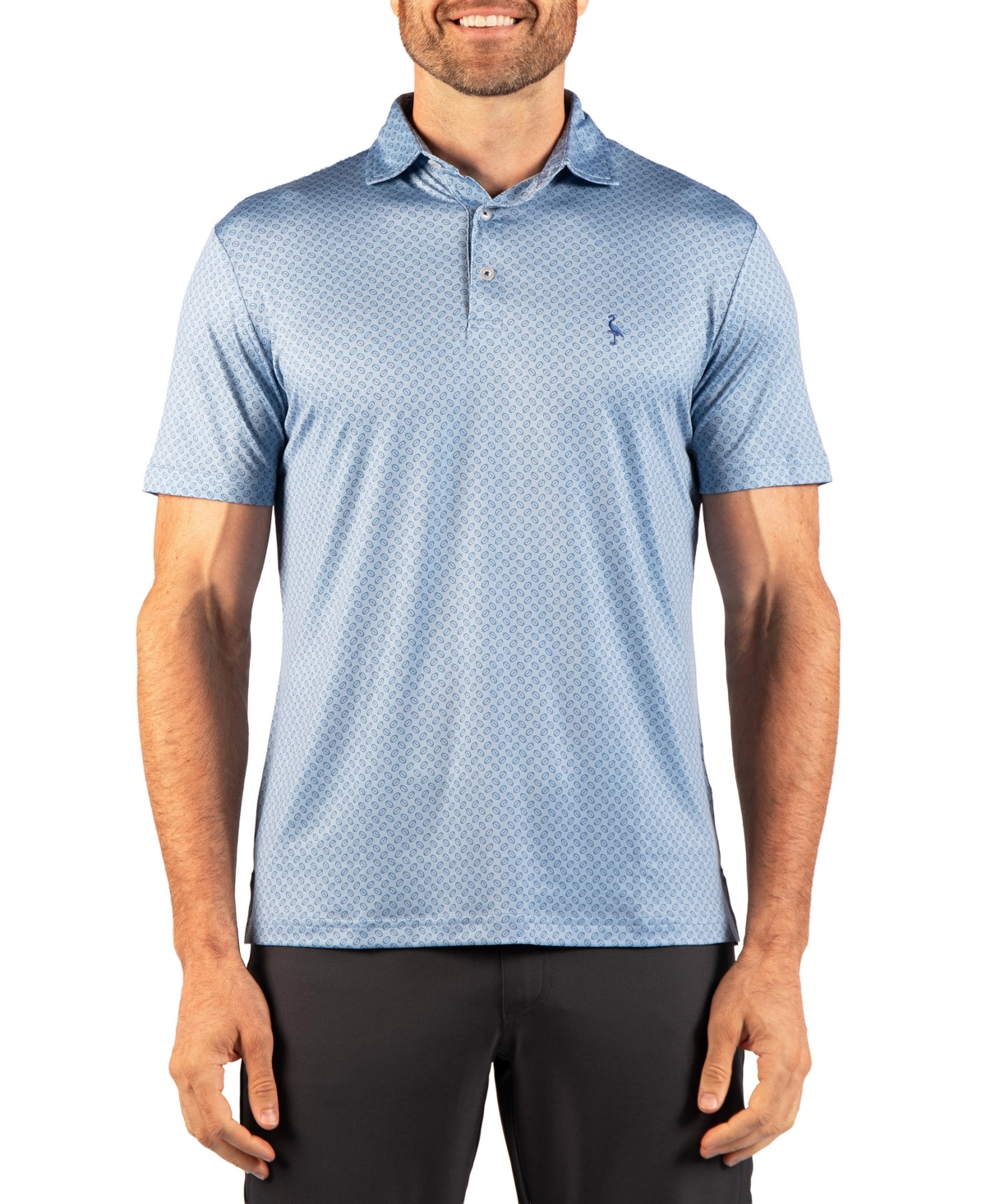 Click here for TailorByrd Mens Footballs Performance Polo - Lt bl... prices