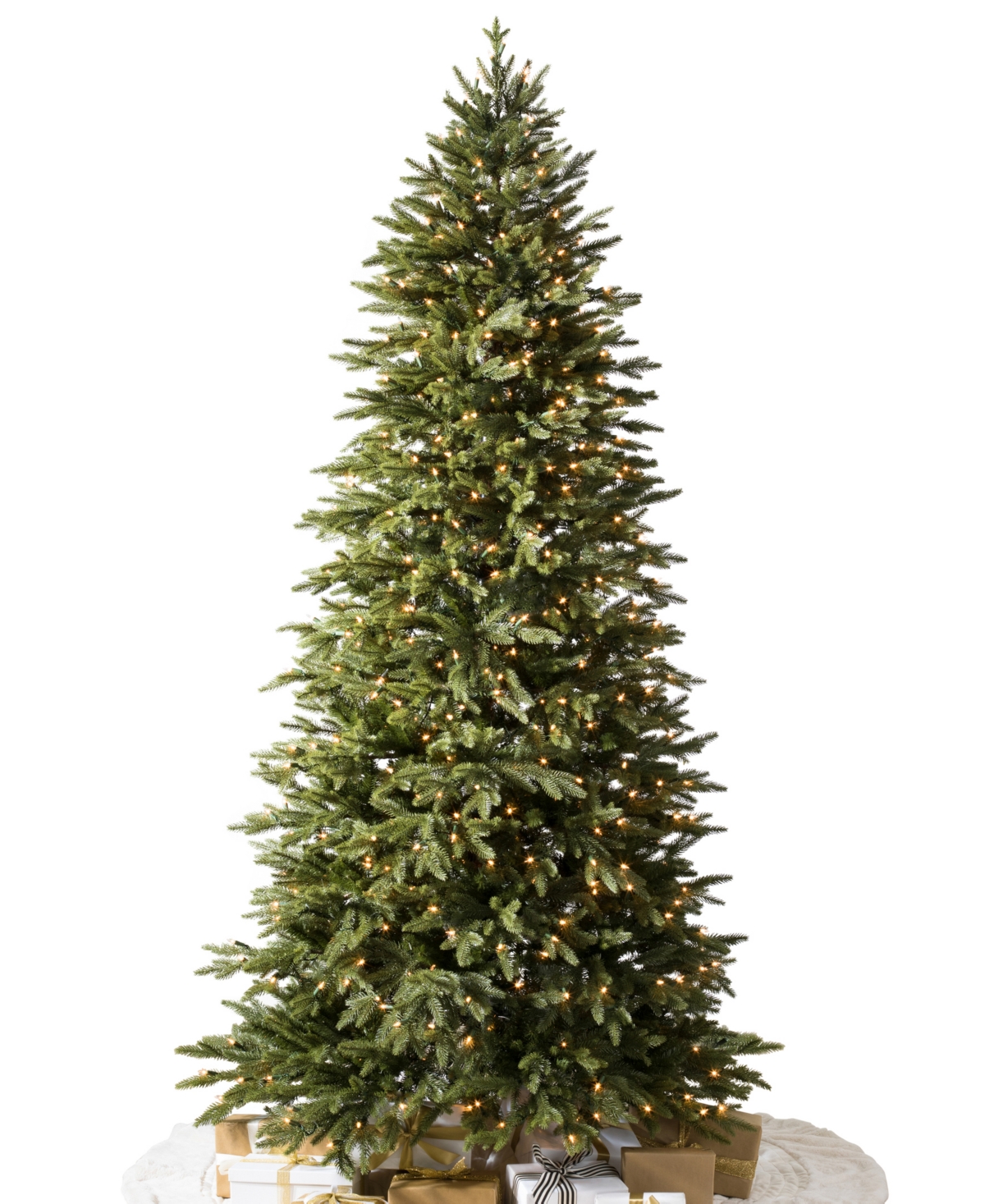 Click here for Balsam Hill 7 ft Pre-Lit Silverado Slim Tree - Gre... prices
