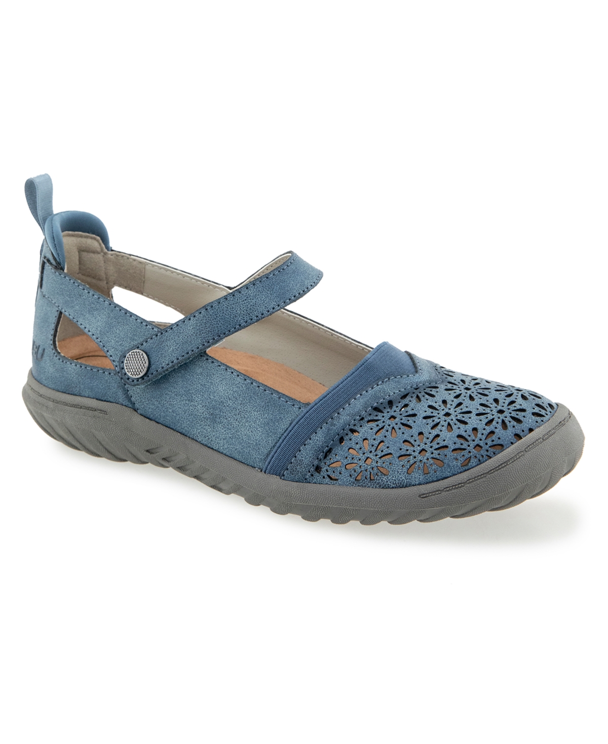 Click here for Jbu Womens Rya-Wide Mary Jane Round Toe Flats - De... prices