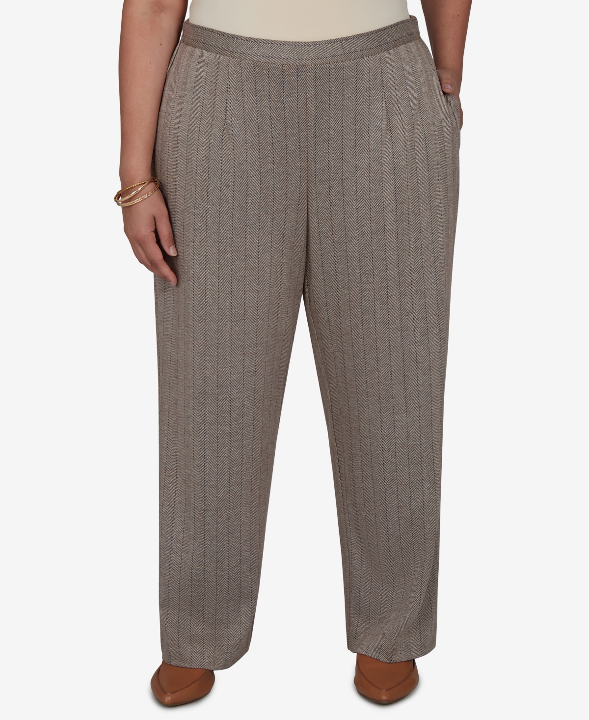 Click here for Alfred Dunner Plus Size Pull-On Dress Pants - Latt... prices
